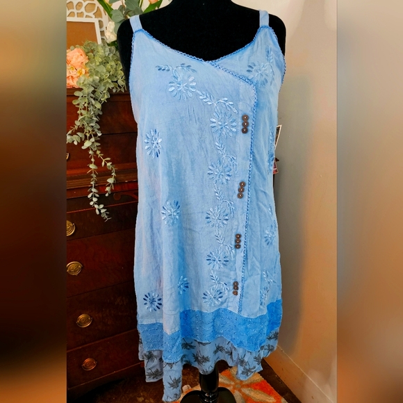raya sun | Dresses | 2x Denim Blue Raya Sun Summer Dress | Poshmark